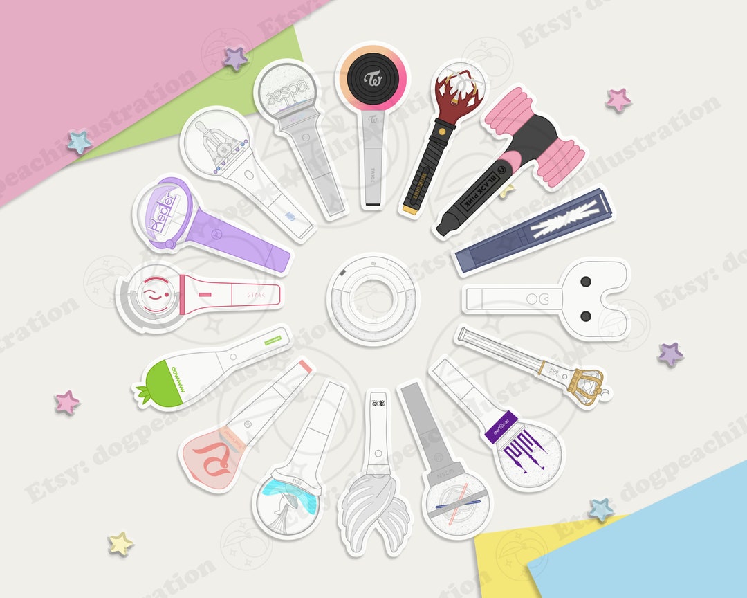 K-pop Girl Group Lightstick Sticker 2.75 Twice Aespa Stayc Girls ...