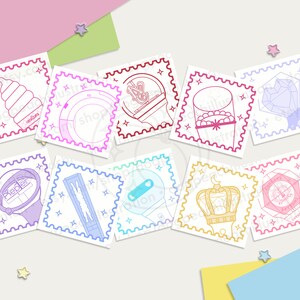 K-pop Girl Group Light Stick Color Palette Stamp Mini Print Twice IZONE ...