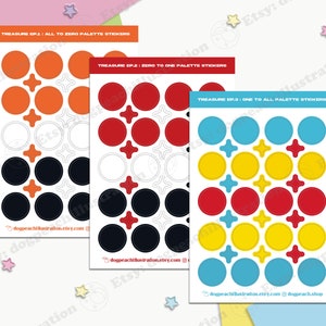 ATEEZ Album Color Palette Sticker Sheet | Top Loader Deco Stickers ...