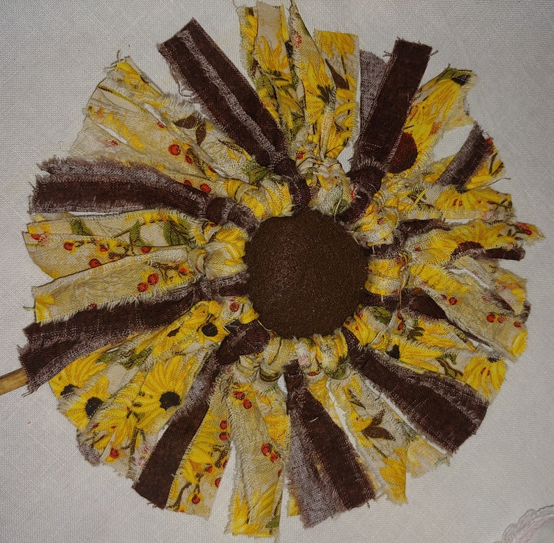 RAG FABRIC FLOWERS, Sunflower Theme - Etsy