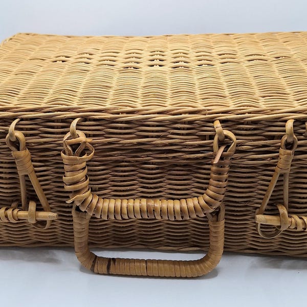 Wicker Suitcase - Etsy