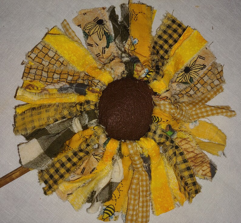 RAG FABRIC FLOWERS, Sunflower Theme - Etsy