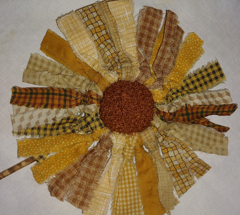 RAG FABRIC FLOWERS, Sunflower Theme - Etsy