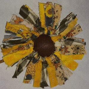 RAG FABRIC FLOWERS, Sunflower Theme - Etsy