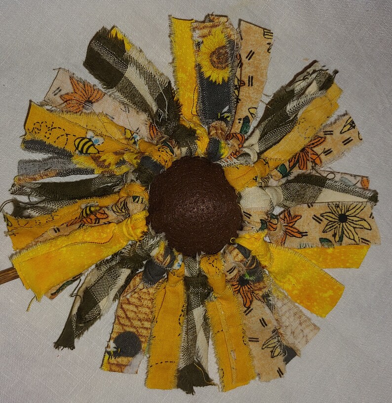 RAG FABRIC FLOWERS, Sunflower Theme - Etsy