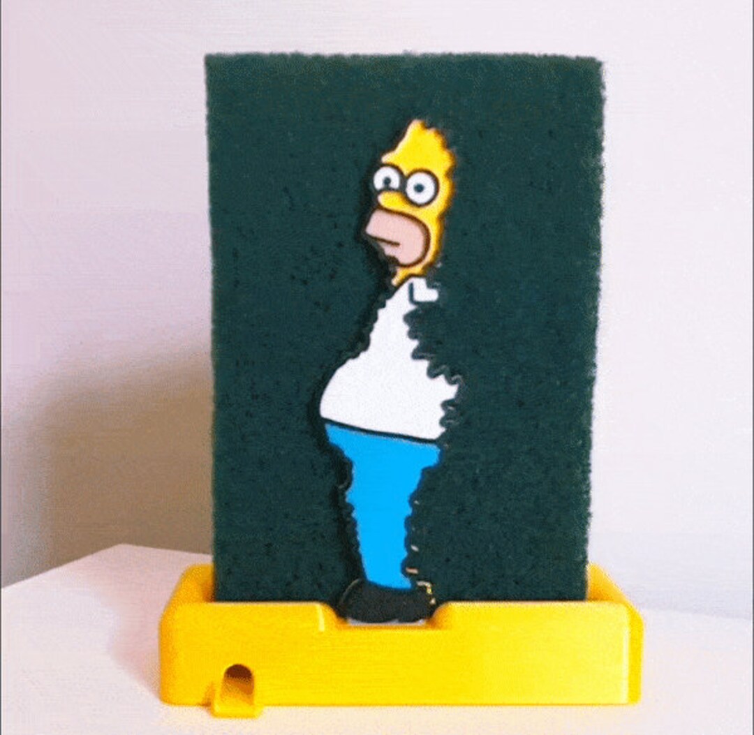 Homer Simpson Sponge Holder Meme the Simpsons | Funny Housewarming Gift ...