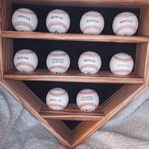 15 Mini Bat Horizontal Display Rack With Baseball Shelf - Etsy