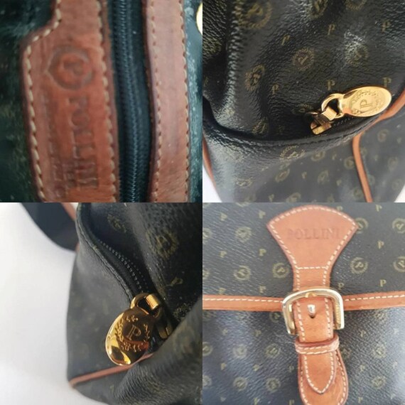 POLLINI woman monogram logo leather back back bag med… - Gem