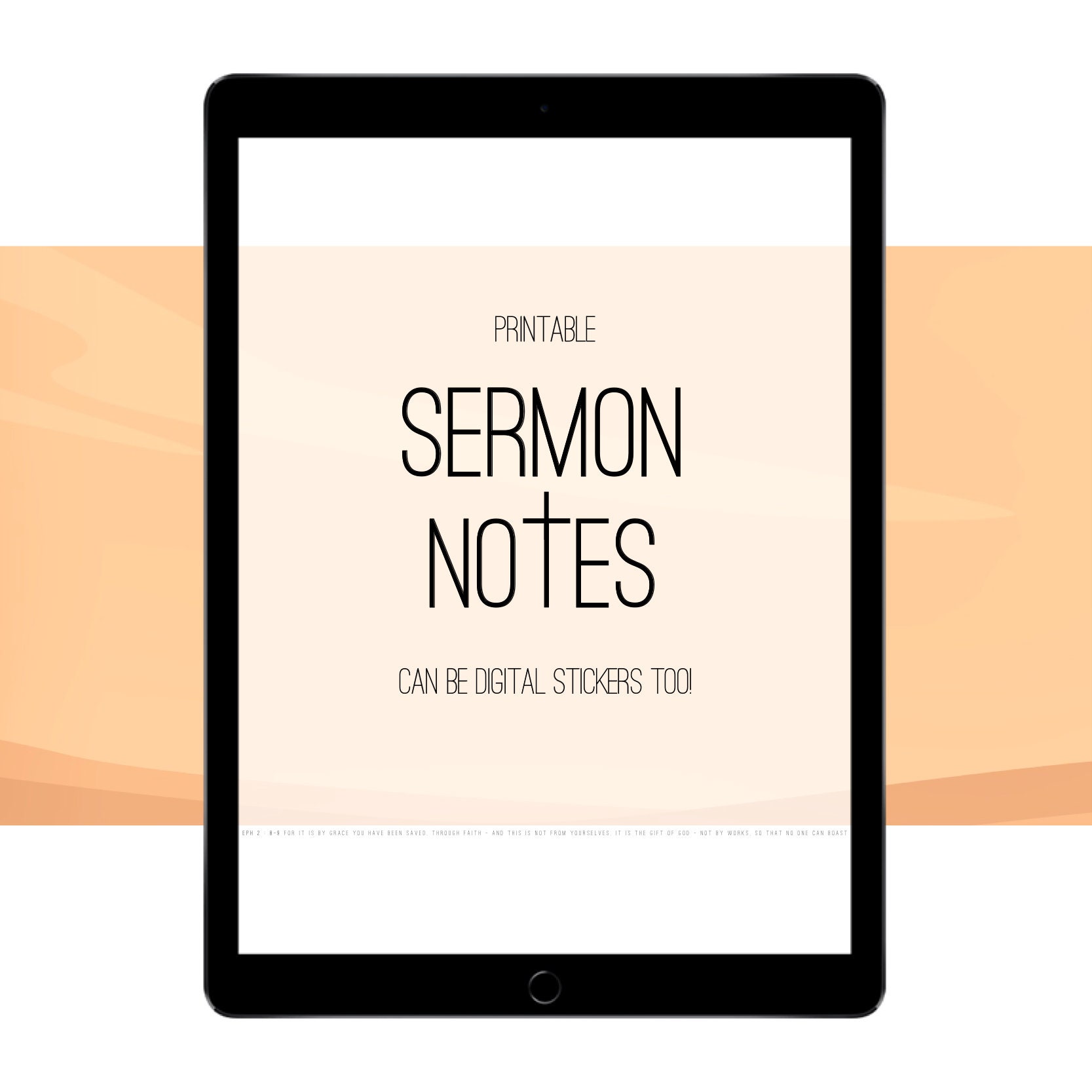 PRINTABLE and Sermon Notes Image Sticker/goodnotes - PRINTABLE - S.O.A ...