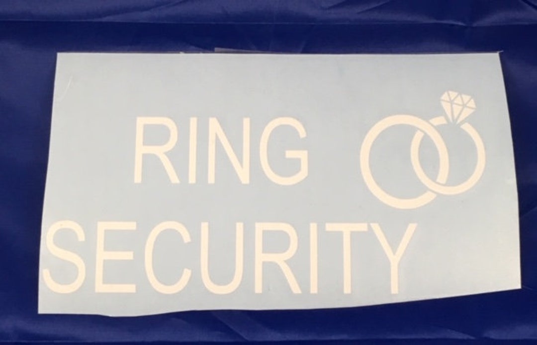 Ring Security Decal-ring Security-ring Bearer-wedding Decor-wedding ...