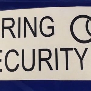 Ring Security Decal-ring Security-ring Bearer-wedding Decor-wedding ...