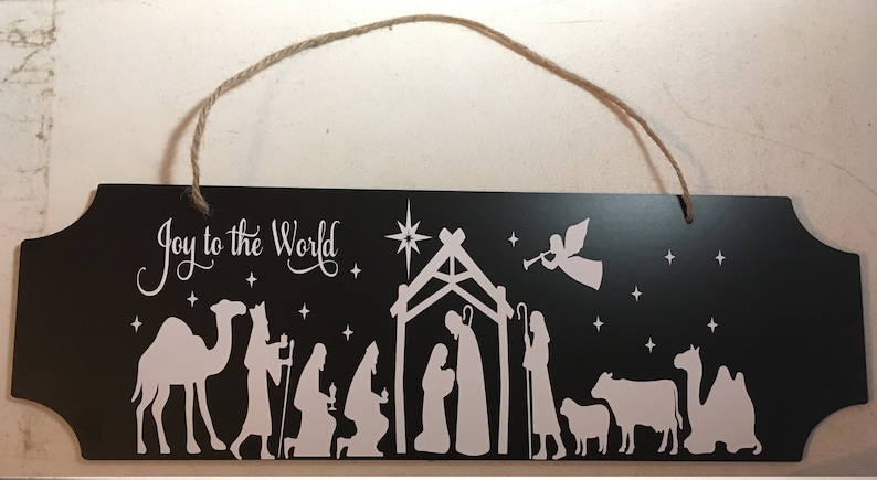 Nativity Sign Custom Nativity Sign Christmas Nativity Christmas Sign ...