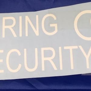 Ring Security Decal - Etsy