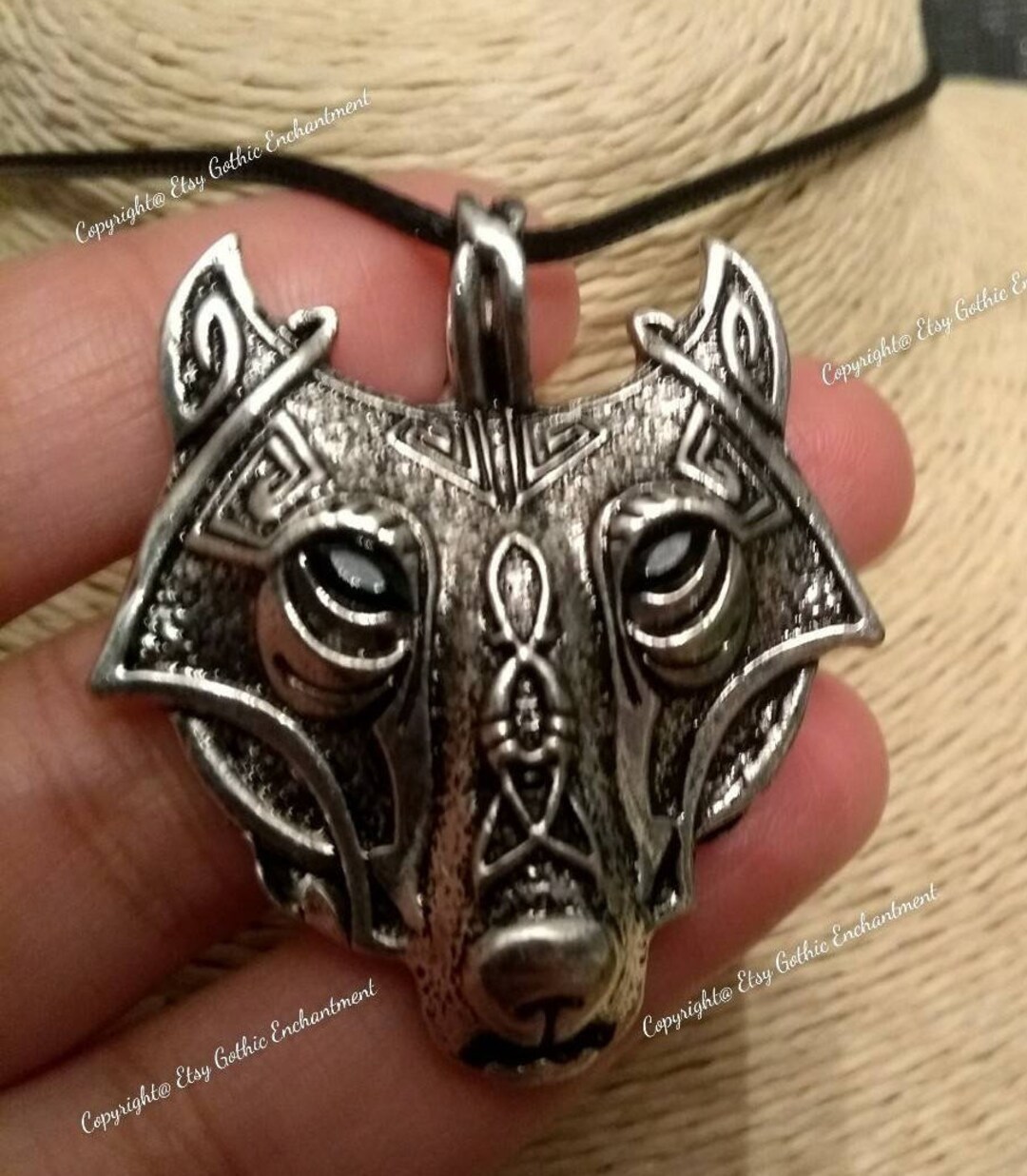 Wolf Necklace, Viking, Norse Wolf, Onyx Eyes, Norse Necklace, Fathers ...