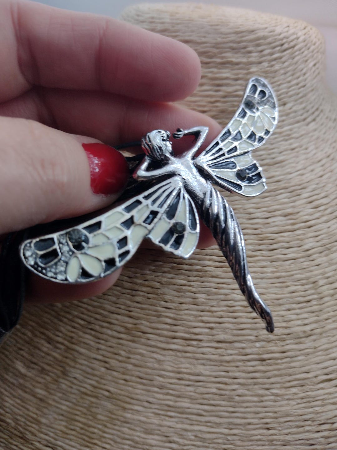 Dragonfly Fairy, Dark Gothic Fairy, Art Nouveau, Fairy Necklace ...
