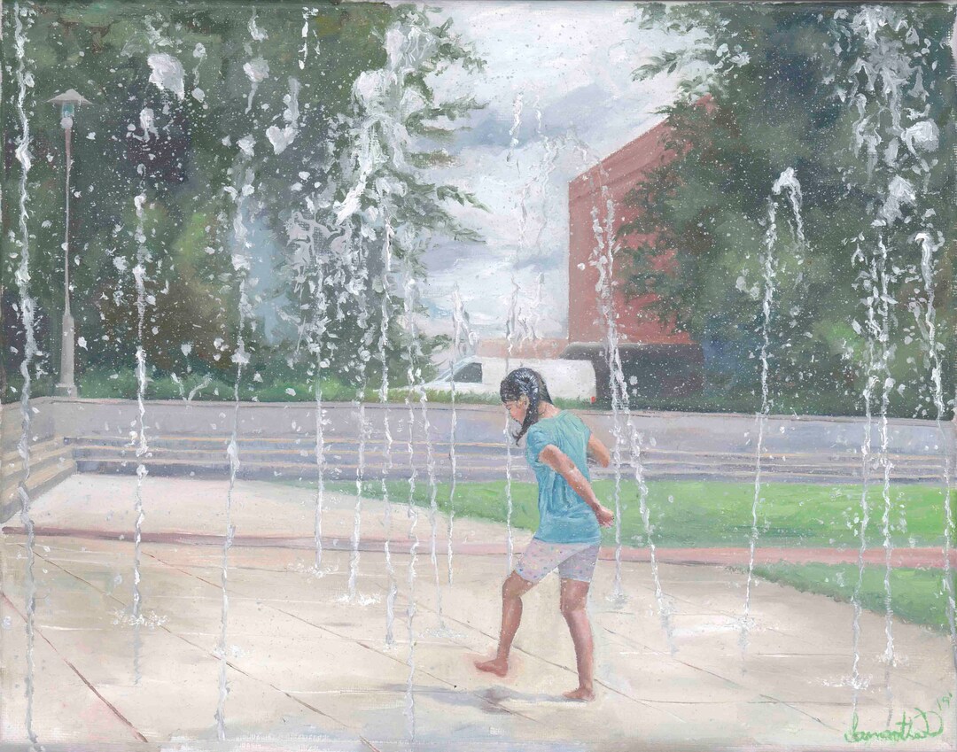 Cooling off at Ellis Square Splash Pad Savannah Georgia Printable ...