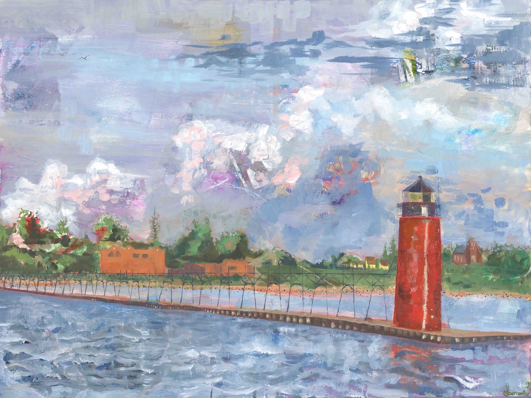 South Haven, Michigan Lighthouse-original Fine Art Print - Etsy
