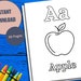Alphabet & Number Coloring Pages for Toddlers, 36 Pages (digital ...