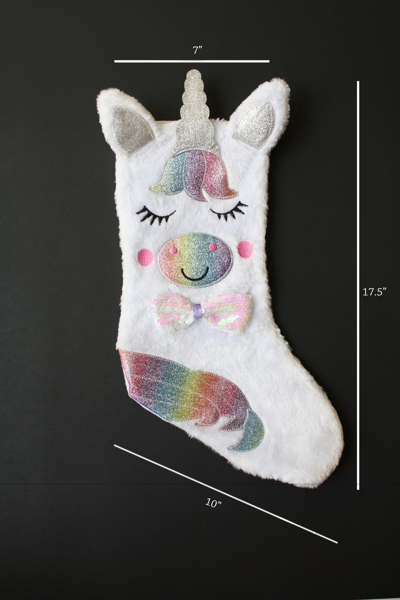 Girls Unicorn Christmas Stocking - Etsy