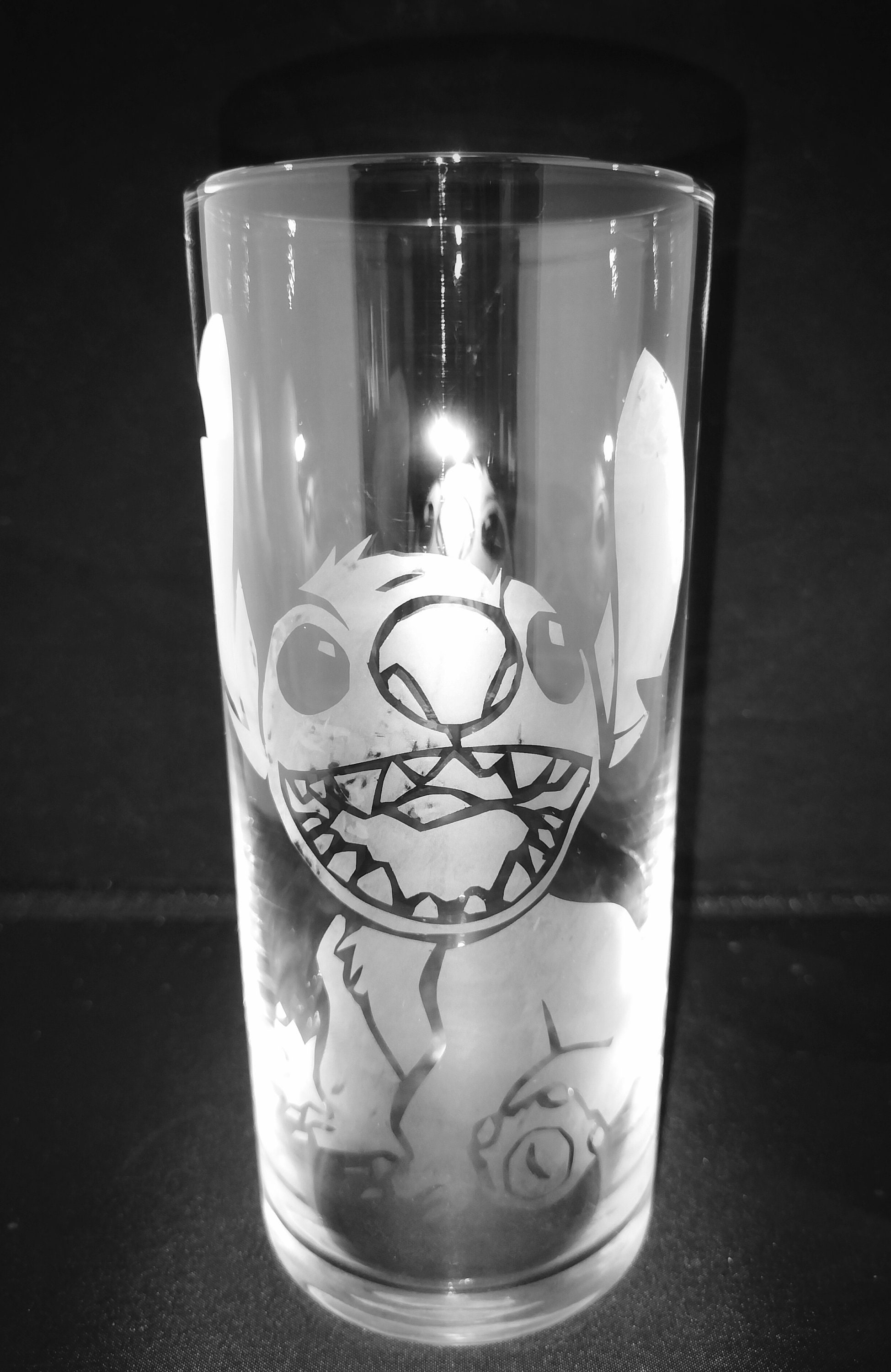 Popular Stitch Based Fan Art Character Etched Engraved UK Based Glass ...