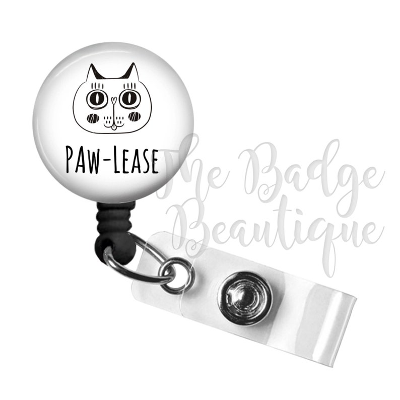 Funny Cat Badge Reel ID Card Holder Retractable Badge - Etsy
