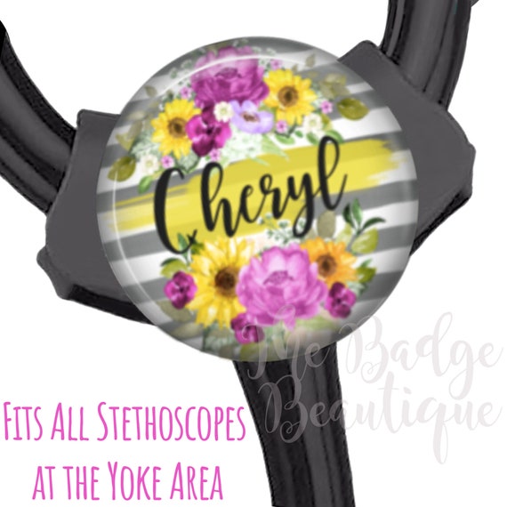 Sunflower Stethoscope ID Tag Custom Nurse Stethoscope ID | Etsy