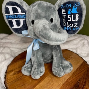 Birth Stat Elephant | Newborn Baby Gift | Baby Keepsake | Elephant ...