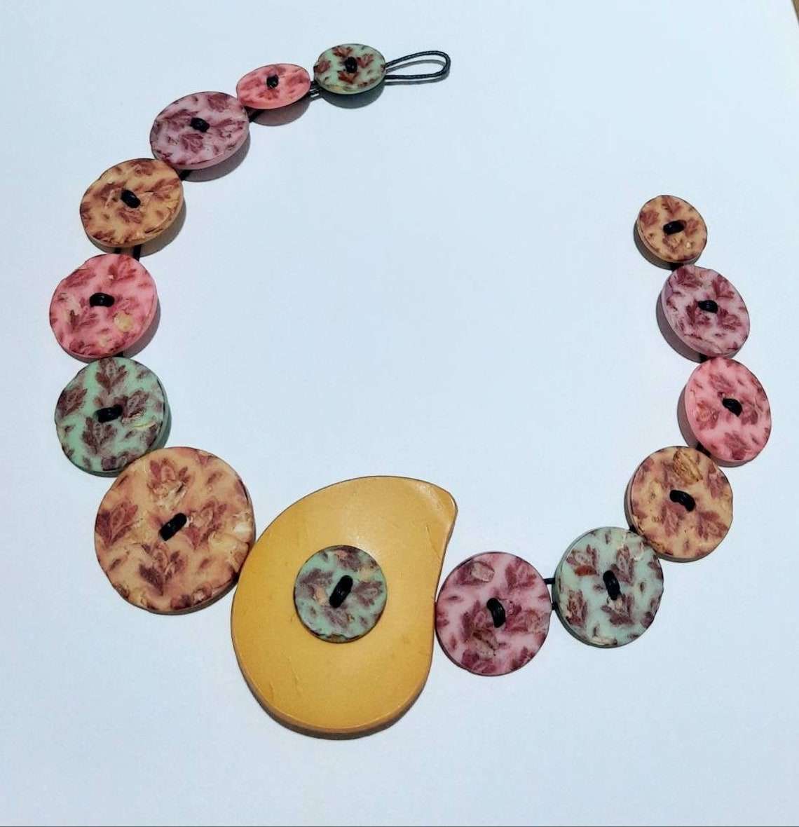 Chokers Necklace/ Button Jewelry/ Button Necklace/ Handmade Necklace - Etsy