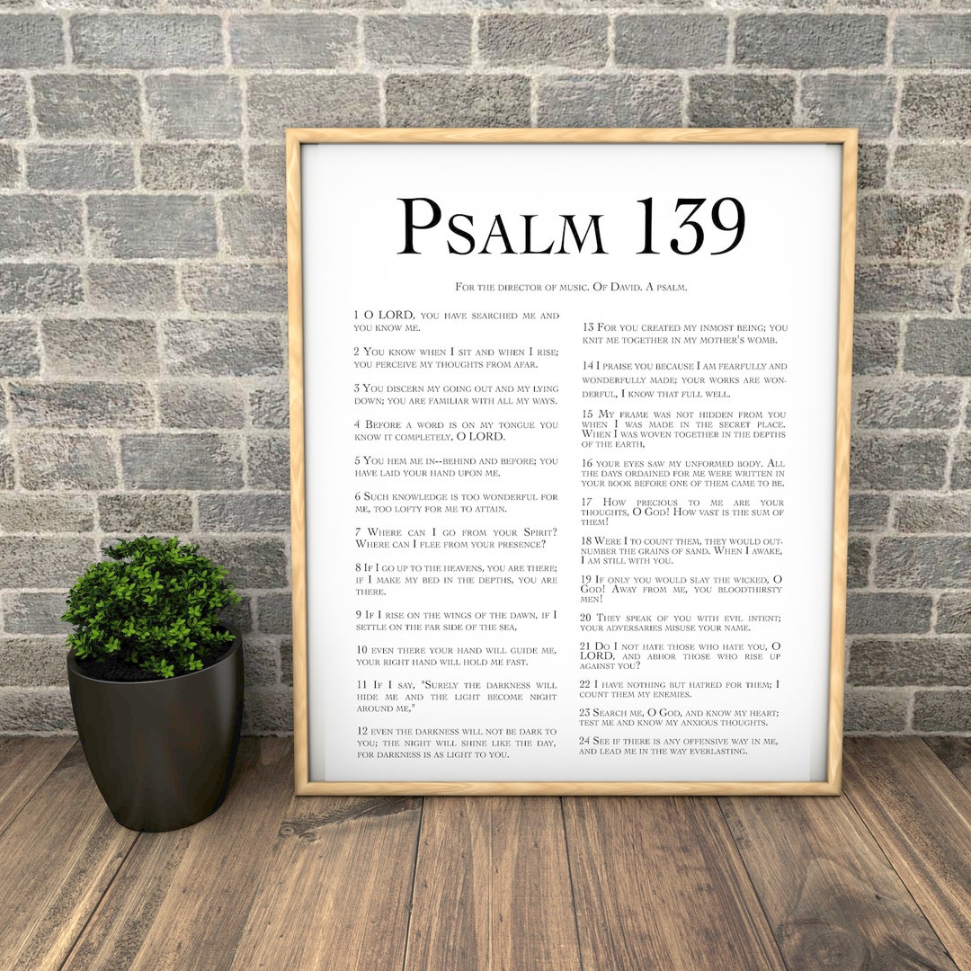 Modern Psalm 139 Print, Bible Quote - Etsy