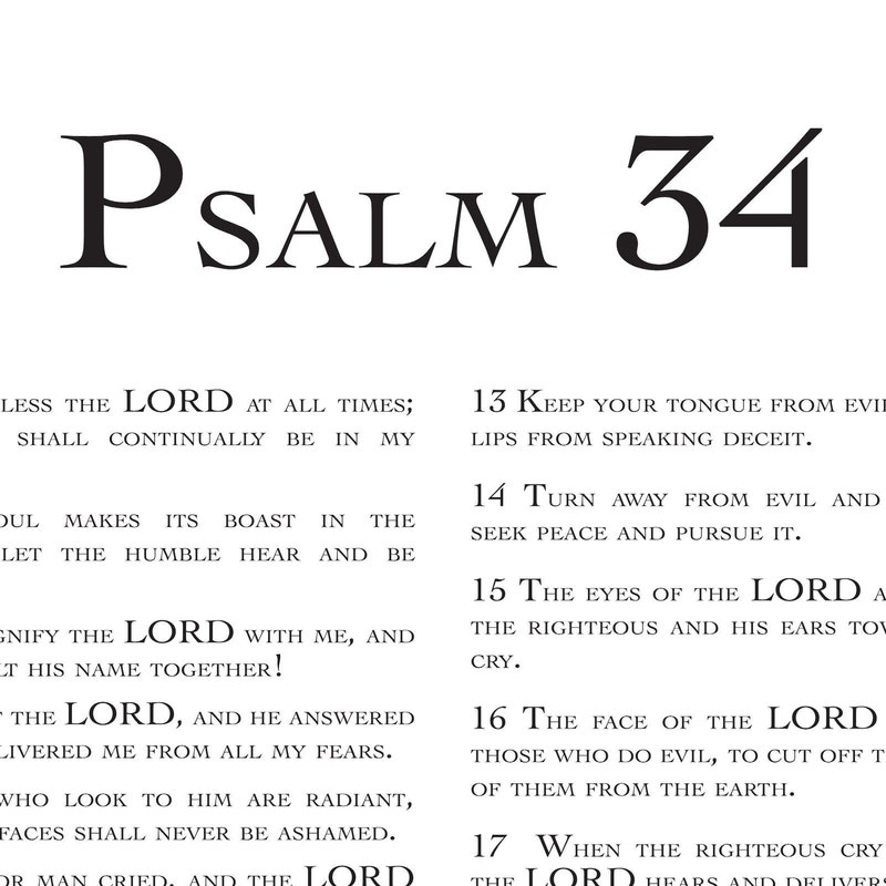 Psalm 34 - Etsy