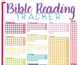 Bible Reading Tracker Digital - Etsy