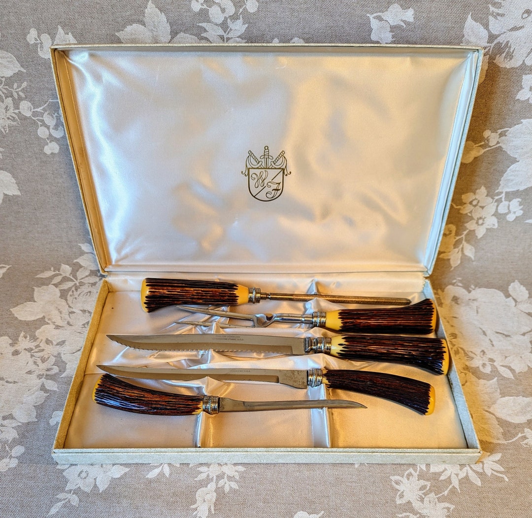Washington Forge 5 Piece Carving Set With Stainless Blades and Faux ...