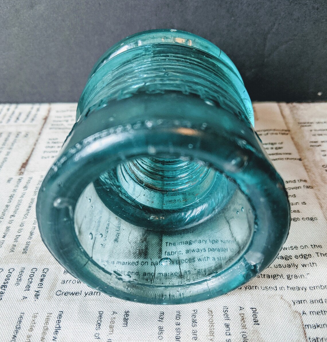 Antique Telephone Insulator Blue Glass Insulator Aqua Glass - Etsy