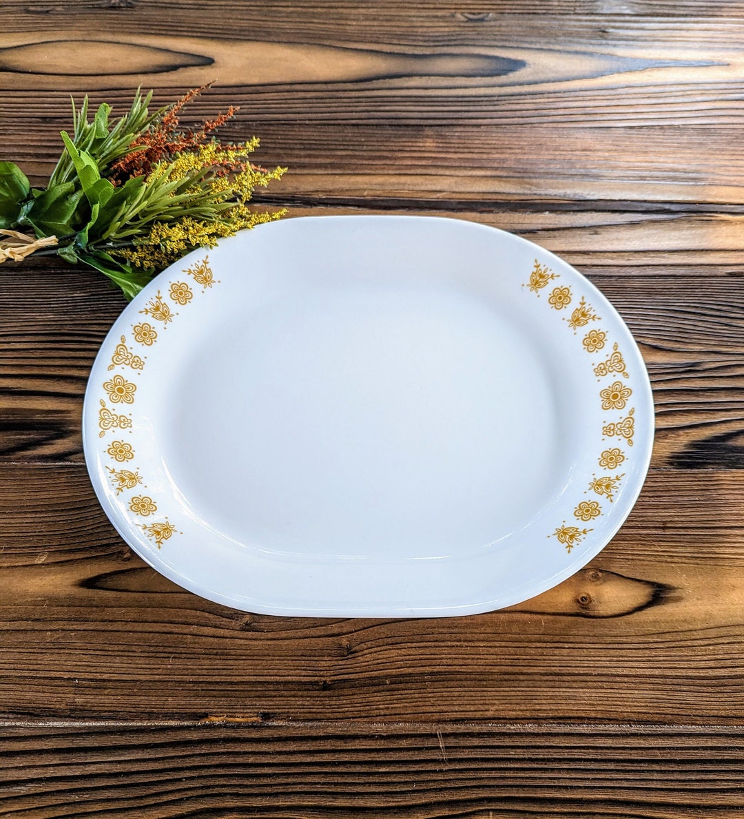 Vintage Corelle Butterfly Gold Serving Platter, Corning Corelle Platter ...