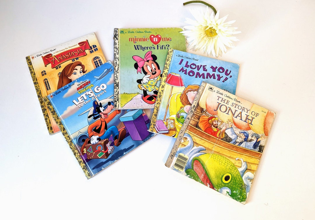 Set of 5 Vintage Little Golden Books, Children's Book Collection ...