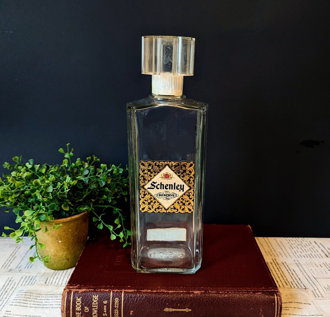 Vintage Schenley Reserve Whiskey Bottle With Label, Whiskey Decanter ...