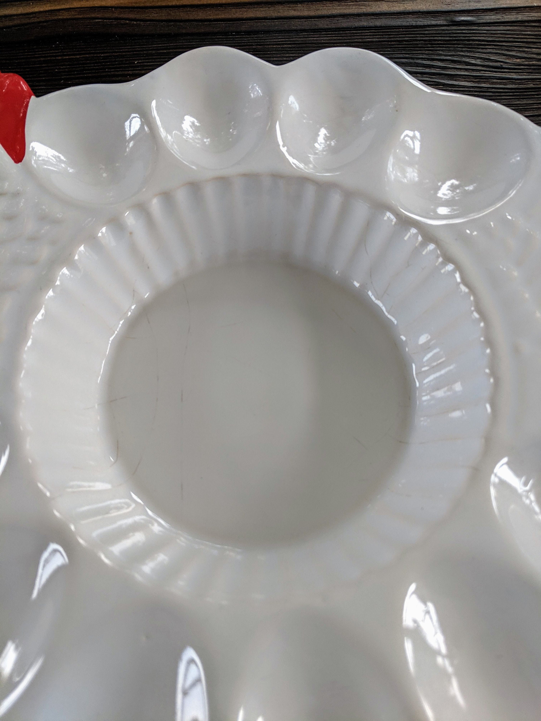 Vintage Chicken Deviled Egg Platter Ceramic Deviled Egg Dish | Etsy