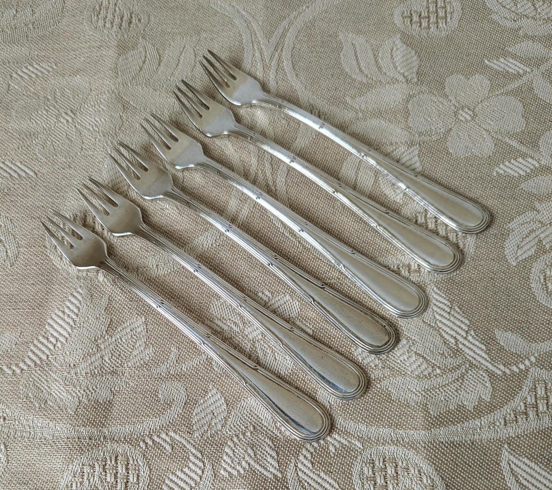Set of 6 Vintage Cocktail Forks Oneida Silversmiths Seafood Forks ...