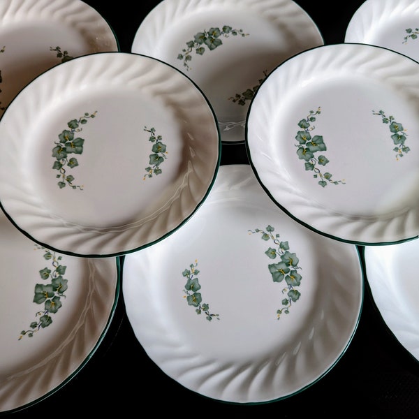 White With Green Corelle Dishes - Etsy