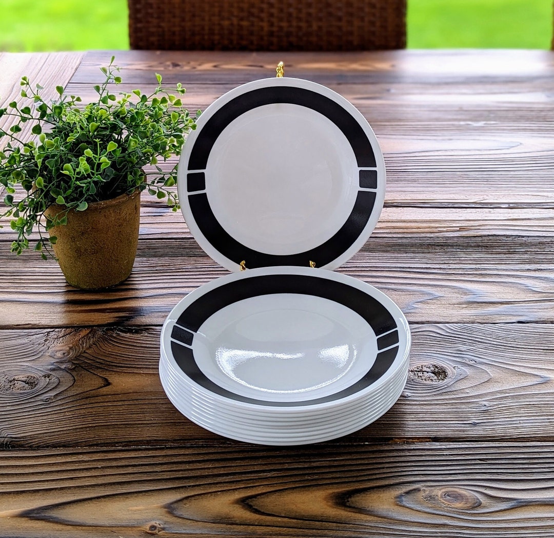 10 Corelle Vitrelle Black Urban Side Dishes Excellent Condition ...