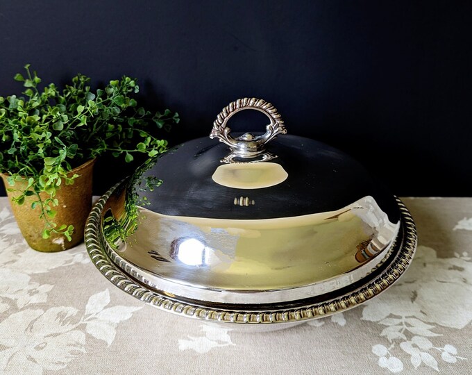 Vintage Rogers Silver Plate Casserole With 1.5 Qt Pyrex Insert Covered ...