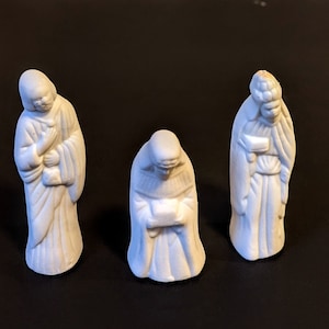 Vintage Bisque Nativity Set 6 Pieces, Christmas Shelf Decor, Small ...