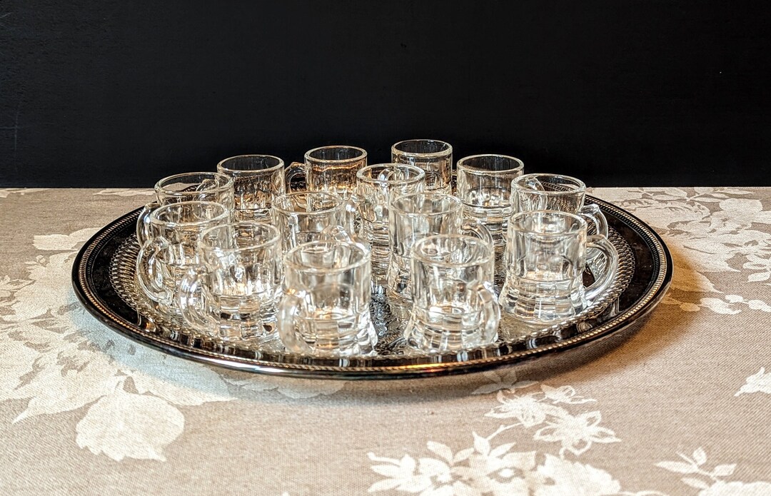 14 Mini Beer Mug Shot Glasses Vintage, Wedding Party Gift, Party Favor ...