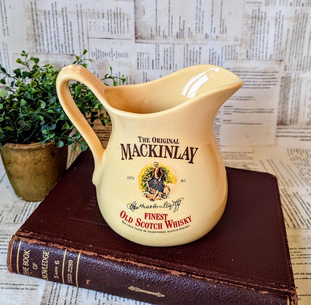 Vintage Advertising Scotch Whiskey Water Jug Mackinlay Old Scotch ...