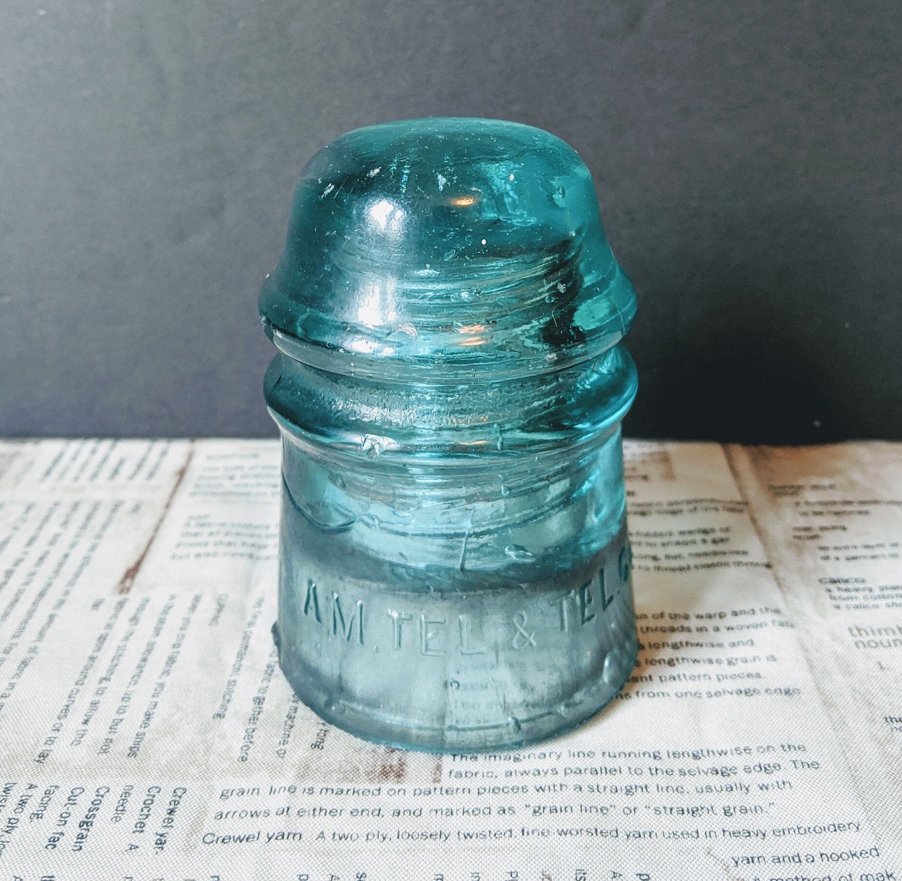 Antique Telephone Insulator Blue Glass Insulator Aqua Glass - Etsy