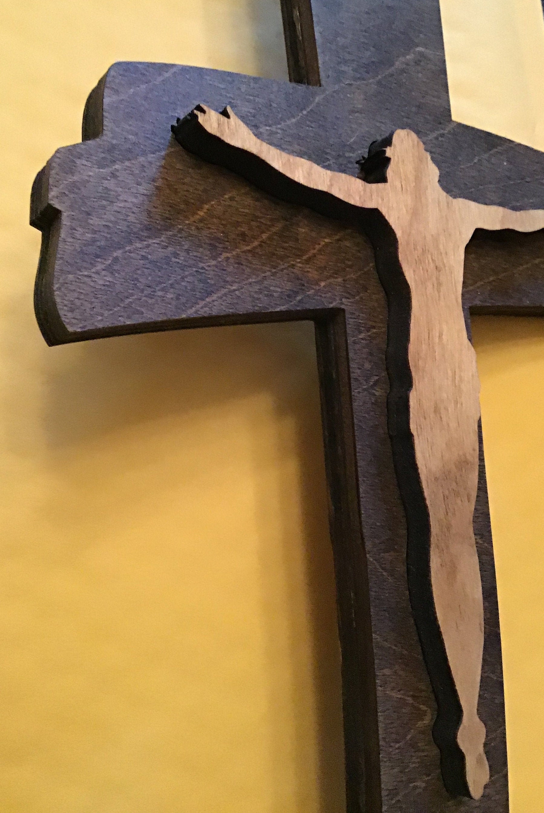Rugged Multi-layer Jesus Wood Cross - Etsy UK