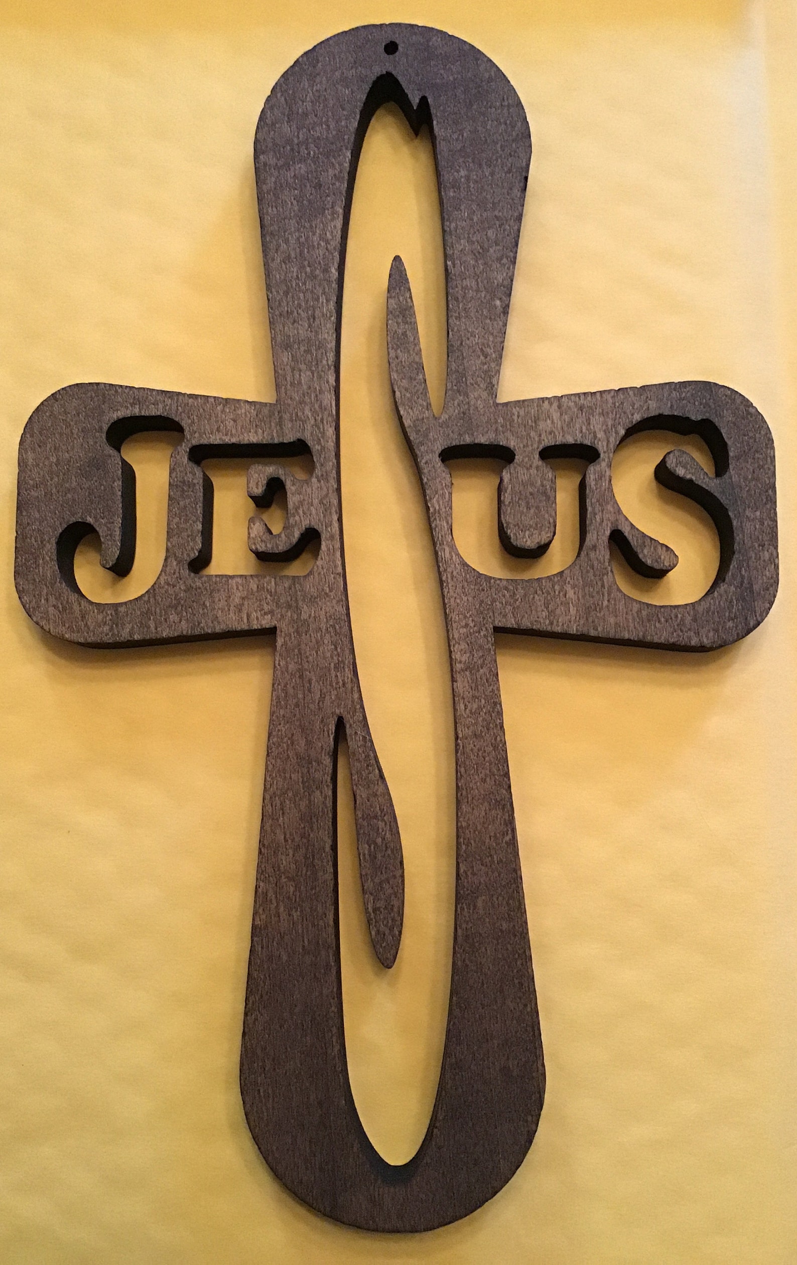 Curved Jesus Wood Cross - Etsy