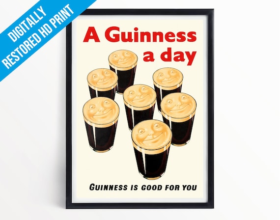 Guinness Poster Print Guinness is Good for You A5 A4 A3 | Etsy