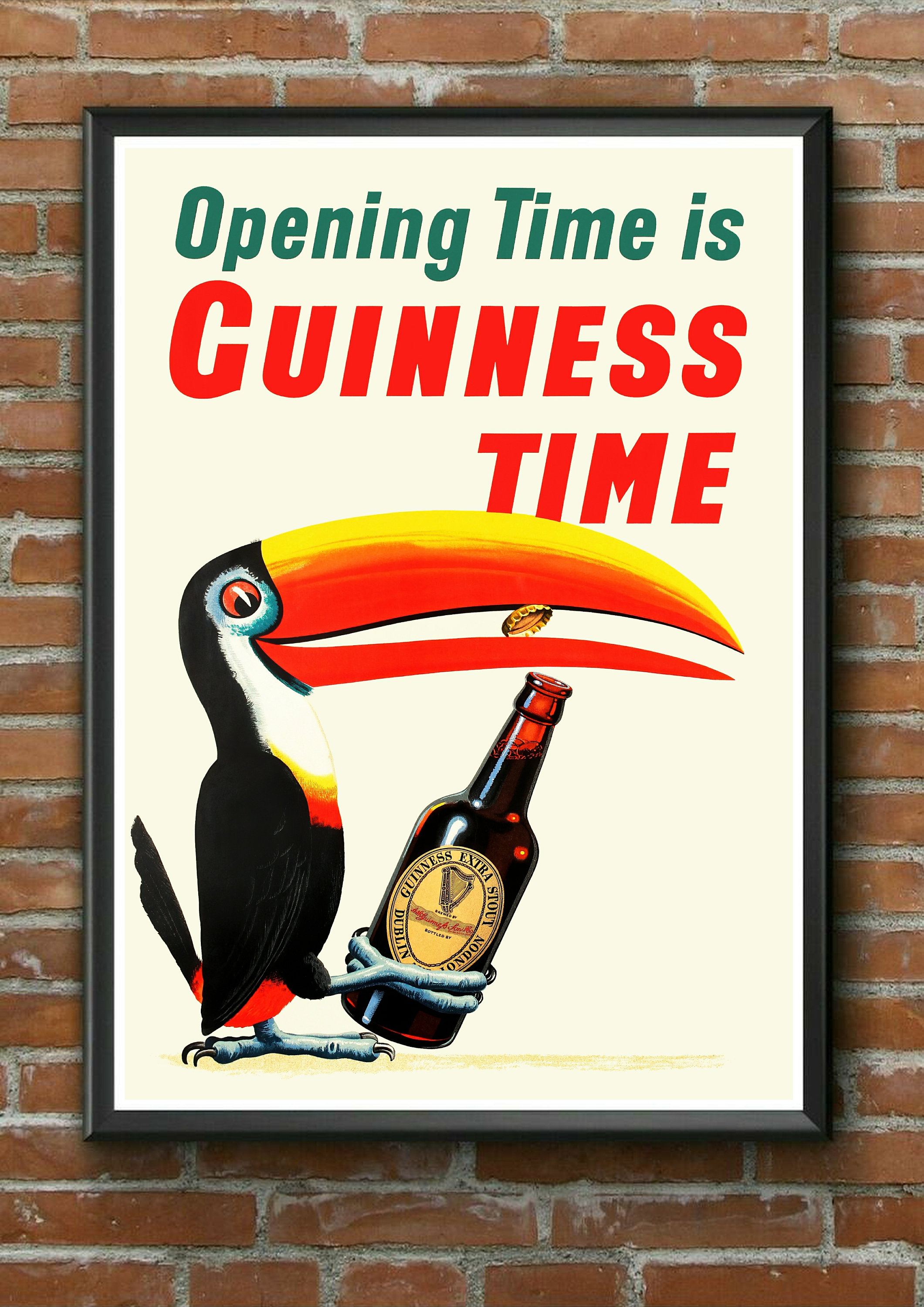 Guinness Poster Print Opening Time is Guinness Time A4 A3 | Etsy