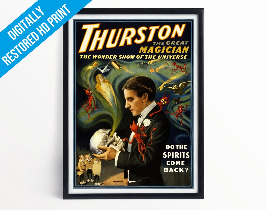 Vintage Magician Poster Print - Thurston: the Great Magician Poster ...